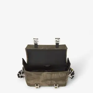 Fendi Flow Small Gray Green Patchwork Nylon Bag